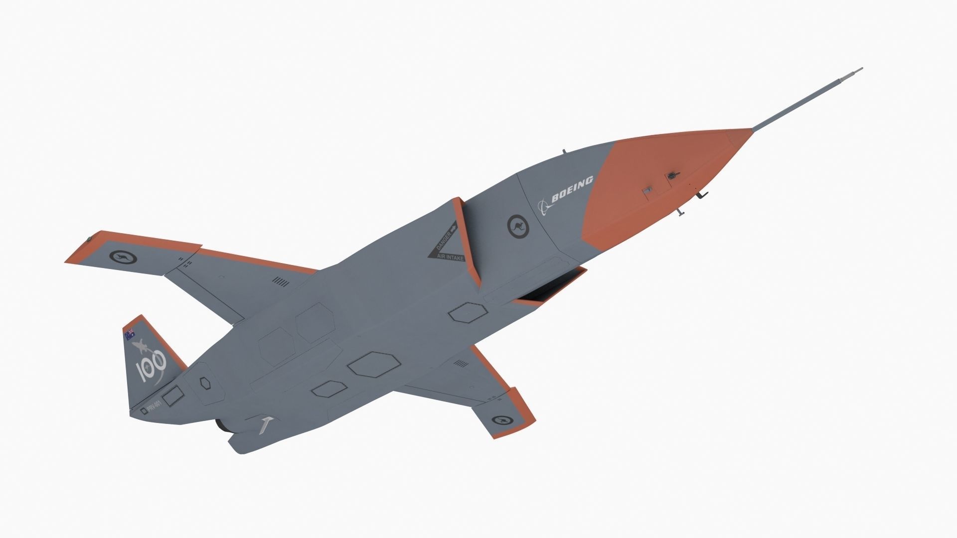 Boeing Loyal Wingman Military Drone MQ-28A Ghost Bat 3D model rigged ...