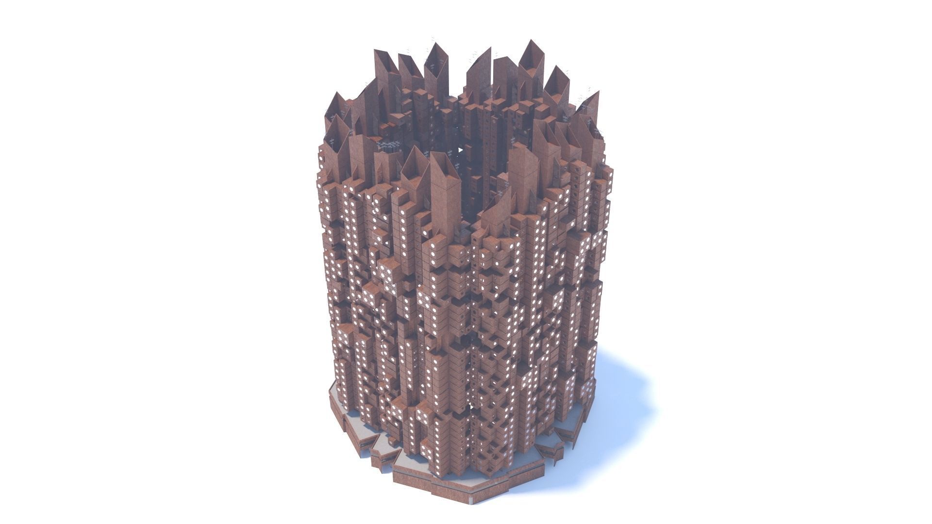 Mega Building - capsule style 3D model | CGTrader