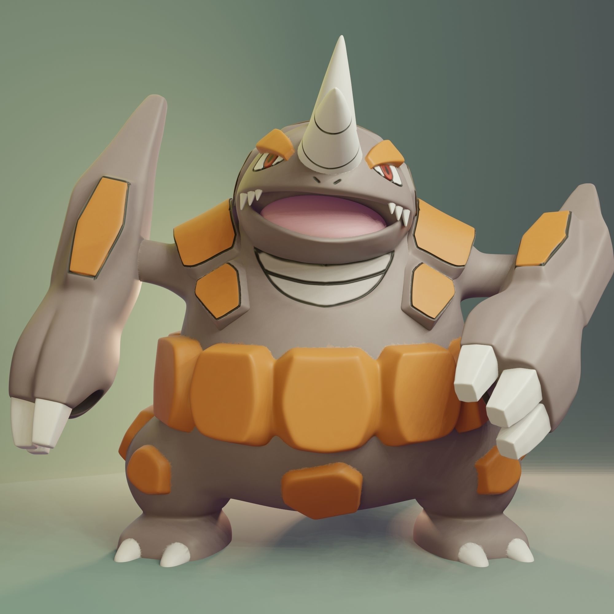 Pokemon - Rhyperior with 2 different poses 3D model 3D printable | CGTrader