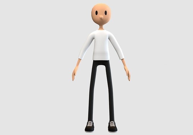 basic cartoon boy 3D model | CGTrader