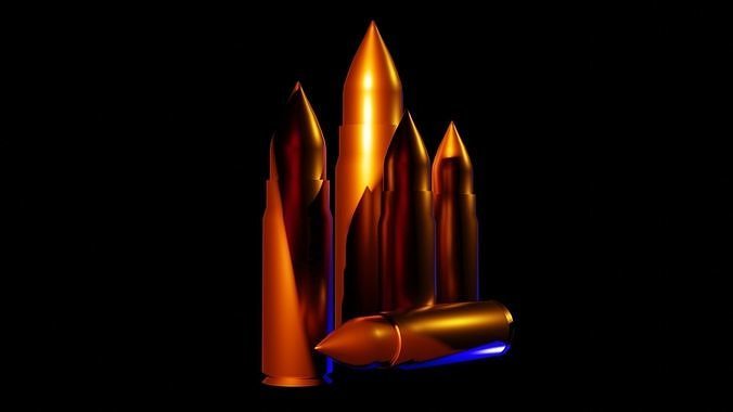 Bullet group of bullets 3D model | CGTrader