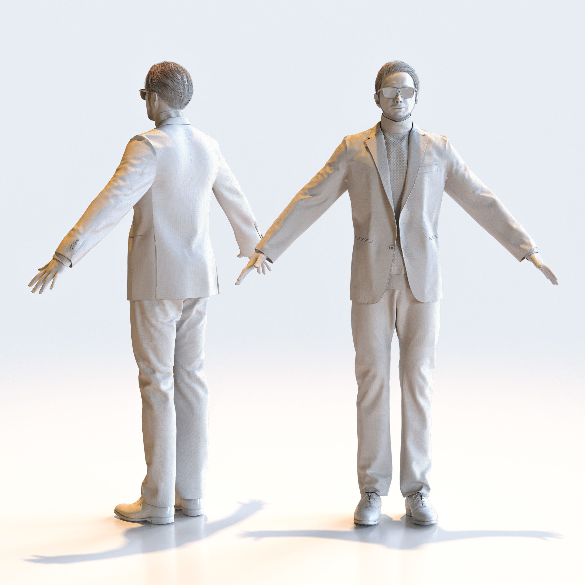 Asian Smart Casual Man in A-pose 1 - S1-M1U A 3D model | CGTrader