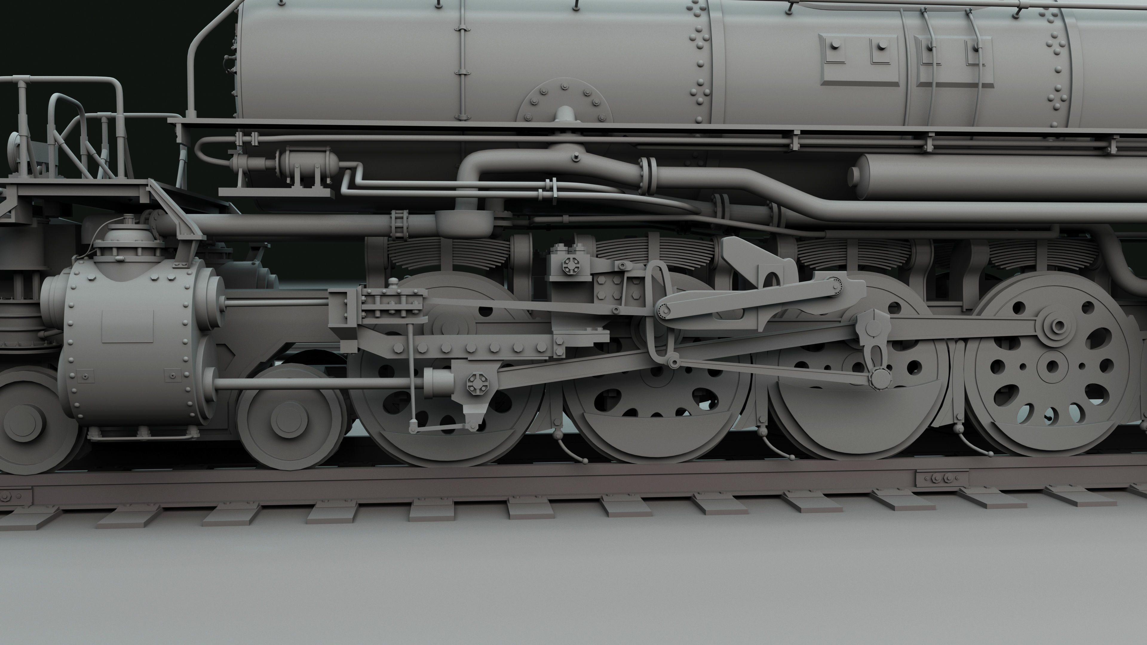 American Lacomotive union pacific 4096 3D model | CGTrader