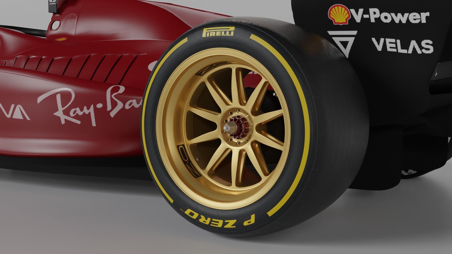 Formula One Wheel 3D model | CGTrader