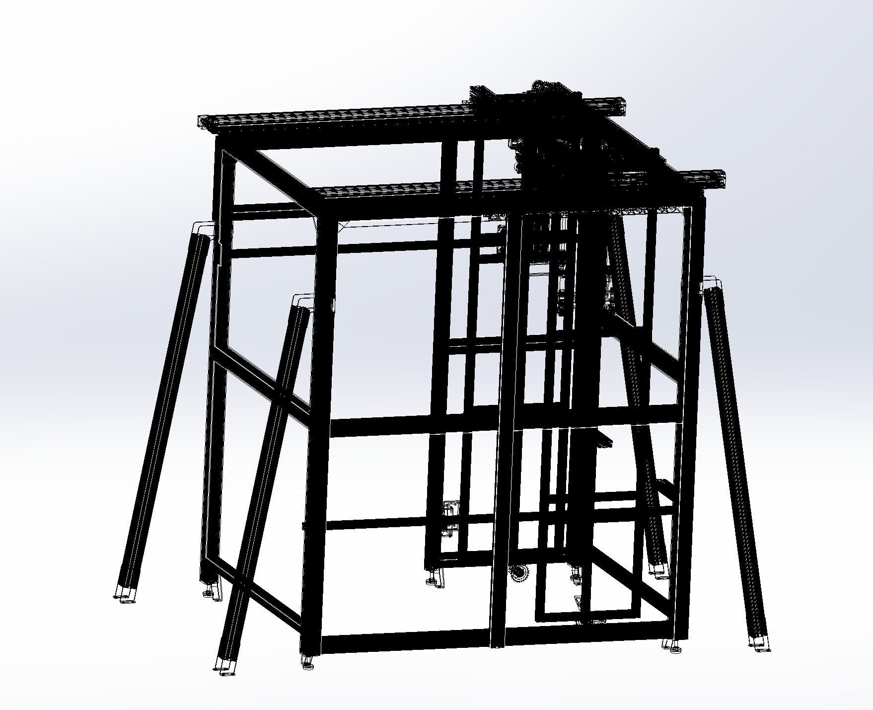 Plastic box stacking conveyor 3D model | CGTrader