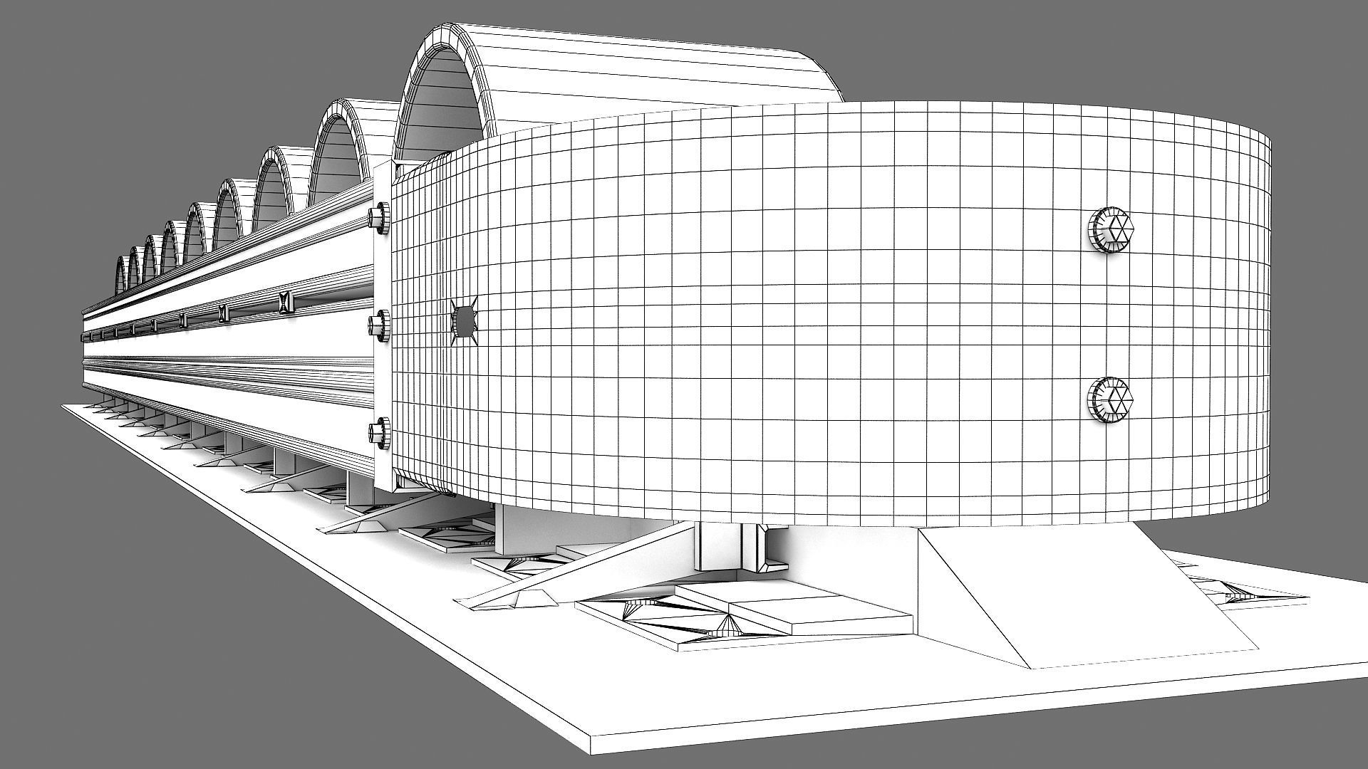 Energy Quad Guard Barrier 3d Model 3D model | CGTrader