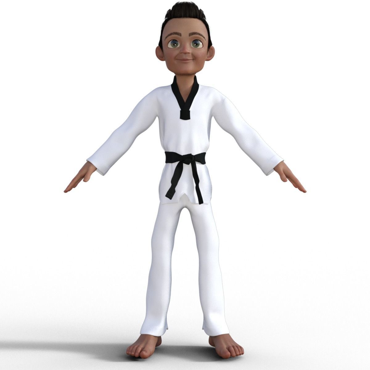 3D Cartoon Karate Boy 3D model | CGTrader