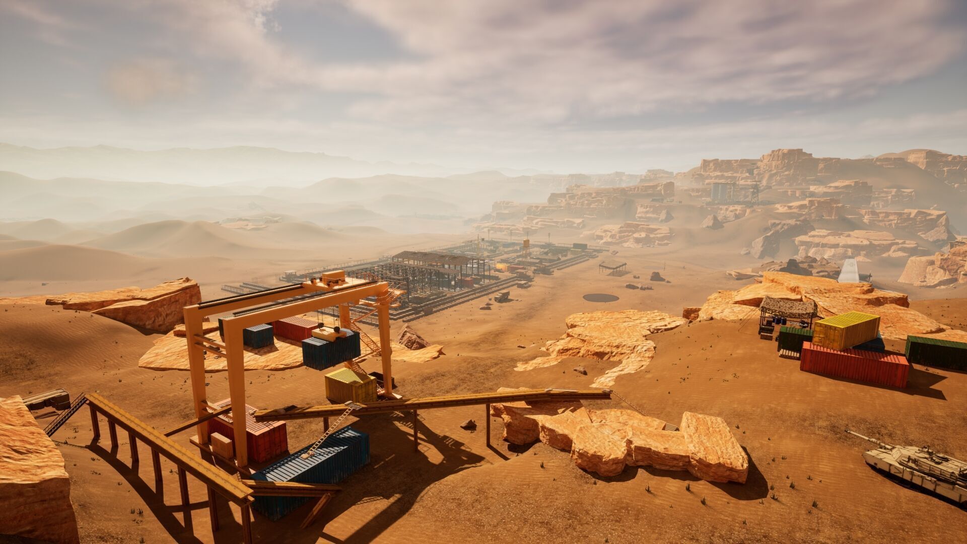 3D model Game map Ready Unreal Engine Desert Army Base Environment UE5 ...