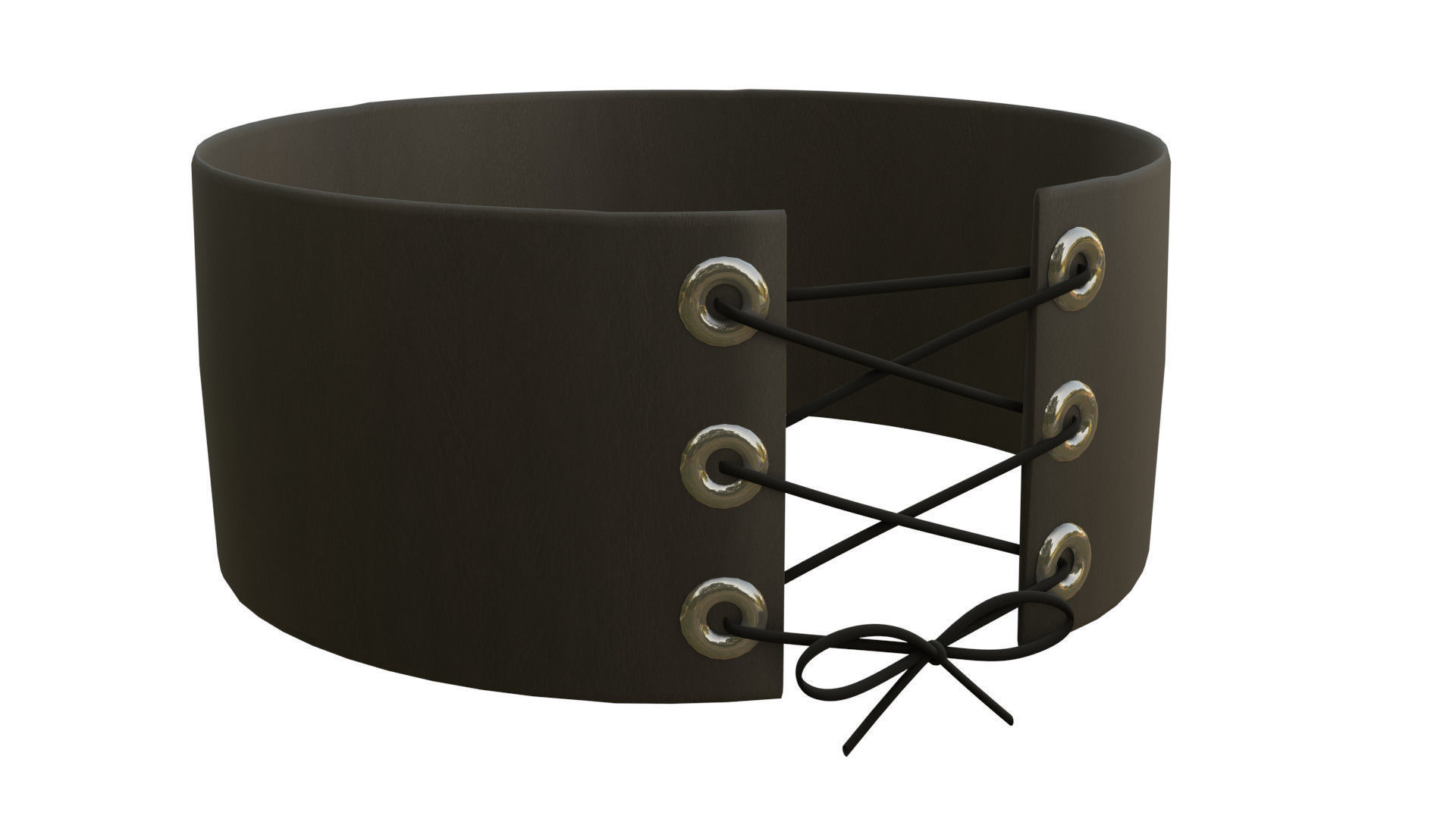 3D model human collar leather Choker necklace set of 6 VR / AR / low ...