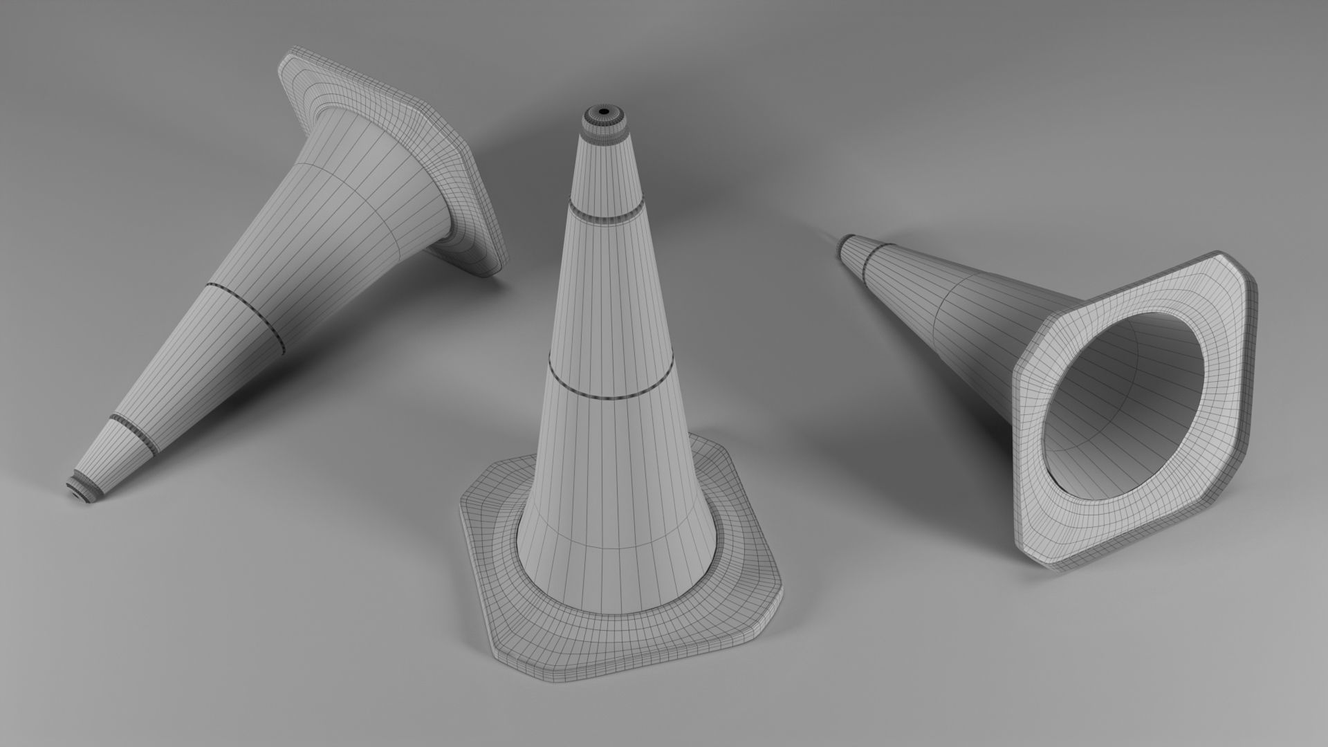 Photo-realistic traffic cone 3D model | CGTrader