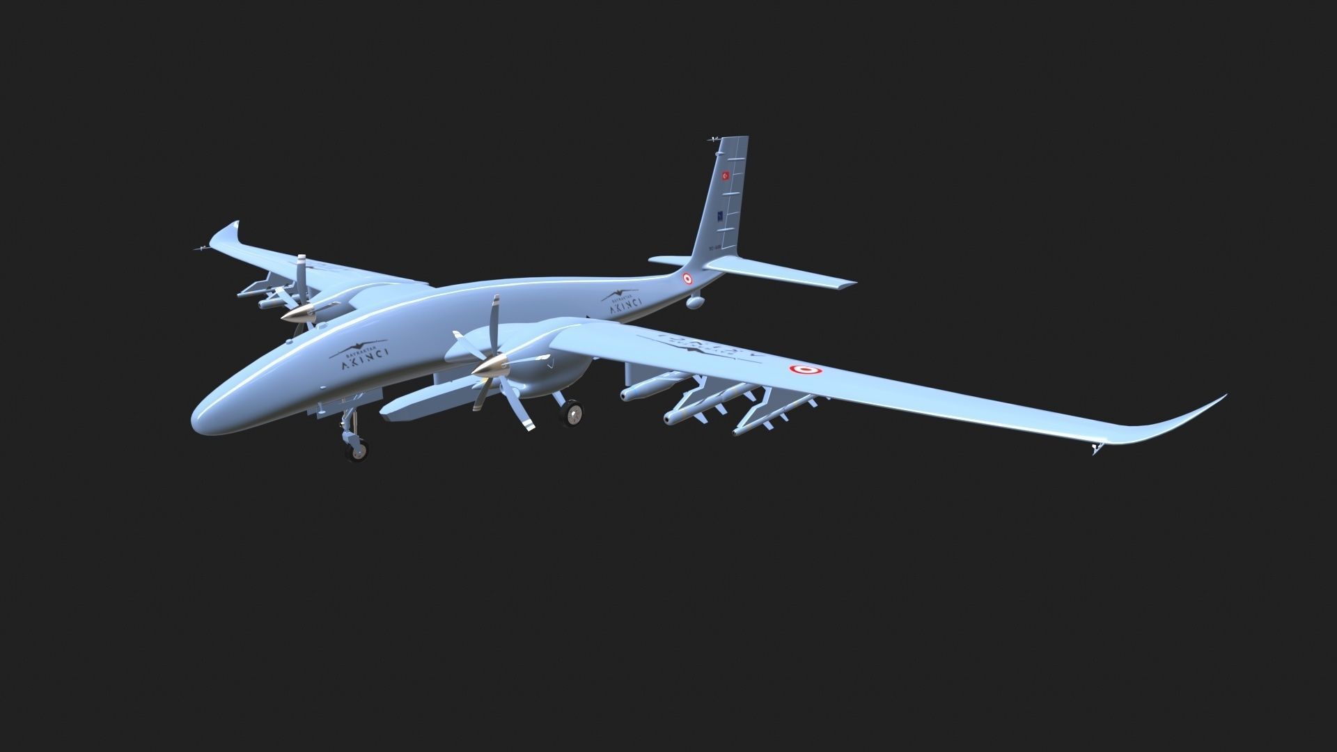 3D model AKINCI UAV VR / AR / low-poly | CGTrader