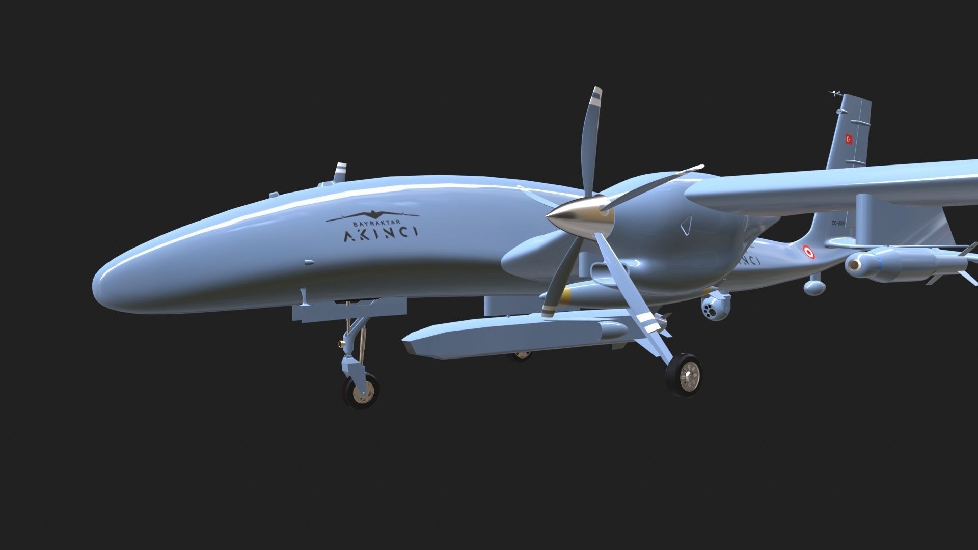 3D model AKINCI UAV VR / AR / low-poly | CGTrader