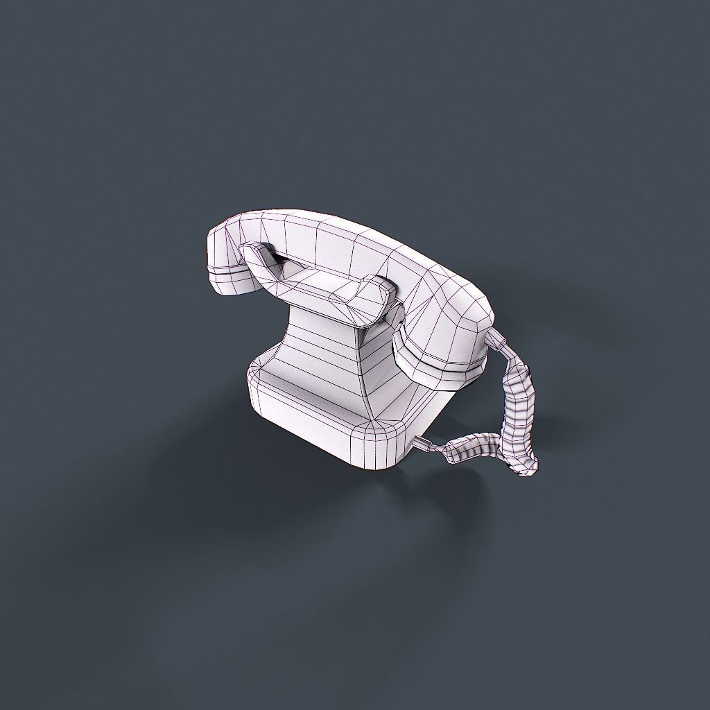 3D model Old Retro Phone v1 VR / AR / low-poly | CGTrader