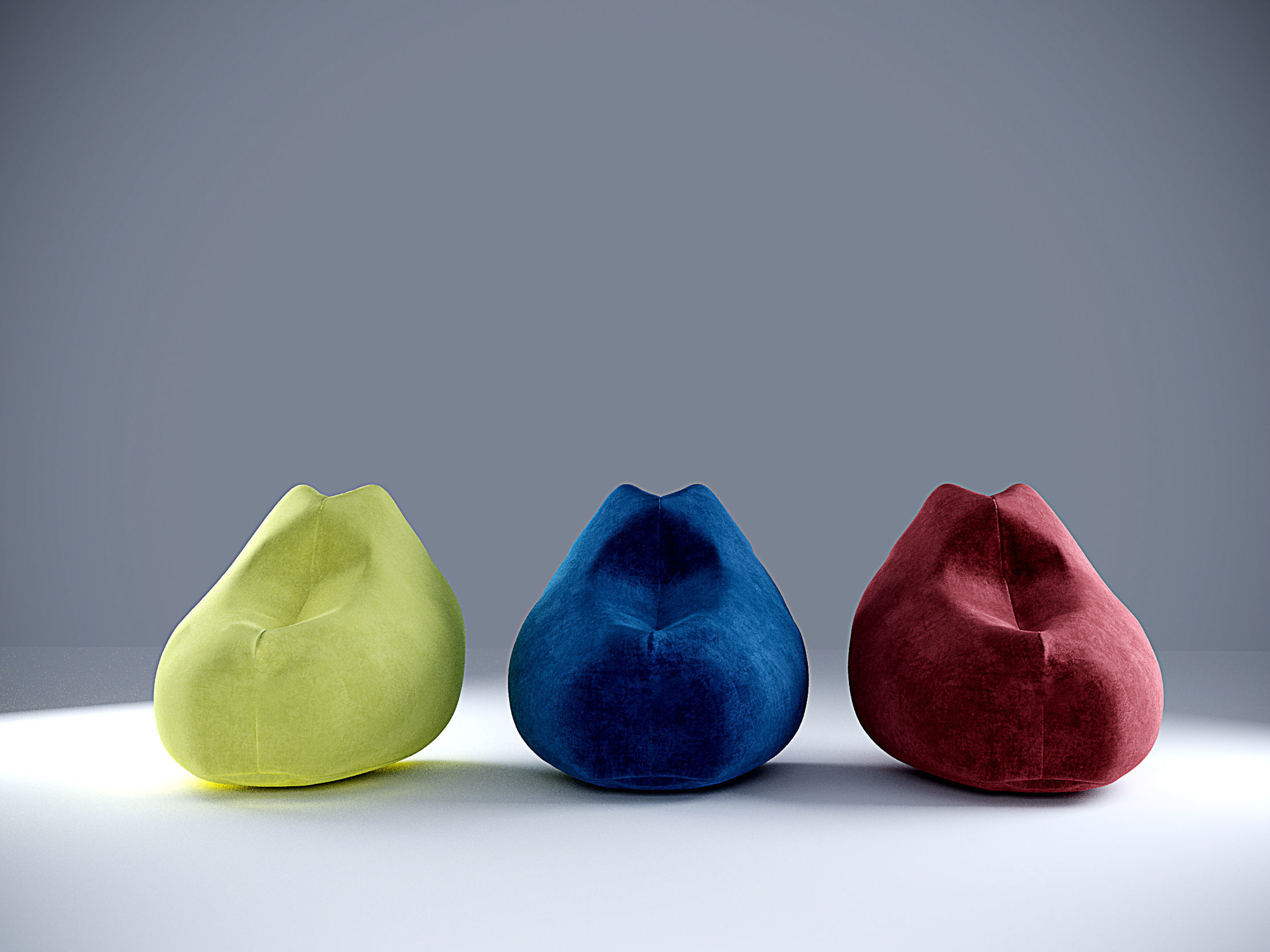 3D Colorful Puffs 3D model | CGTrader