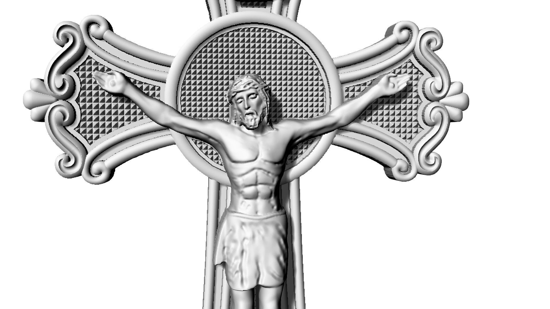 Jesus Cross Inri Pendant 3D model 3D printable | CGTrader