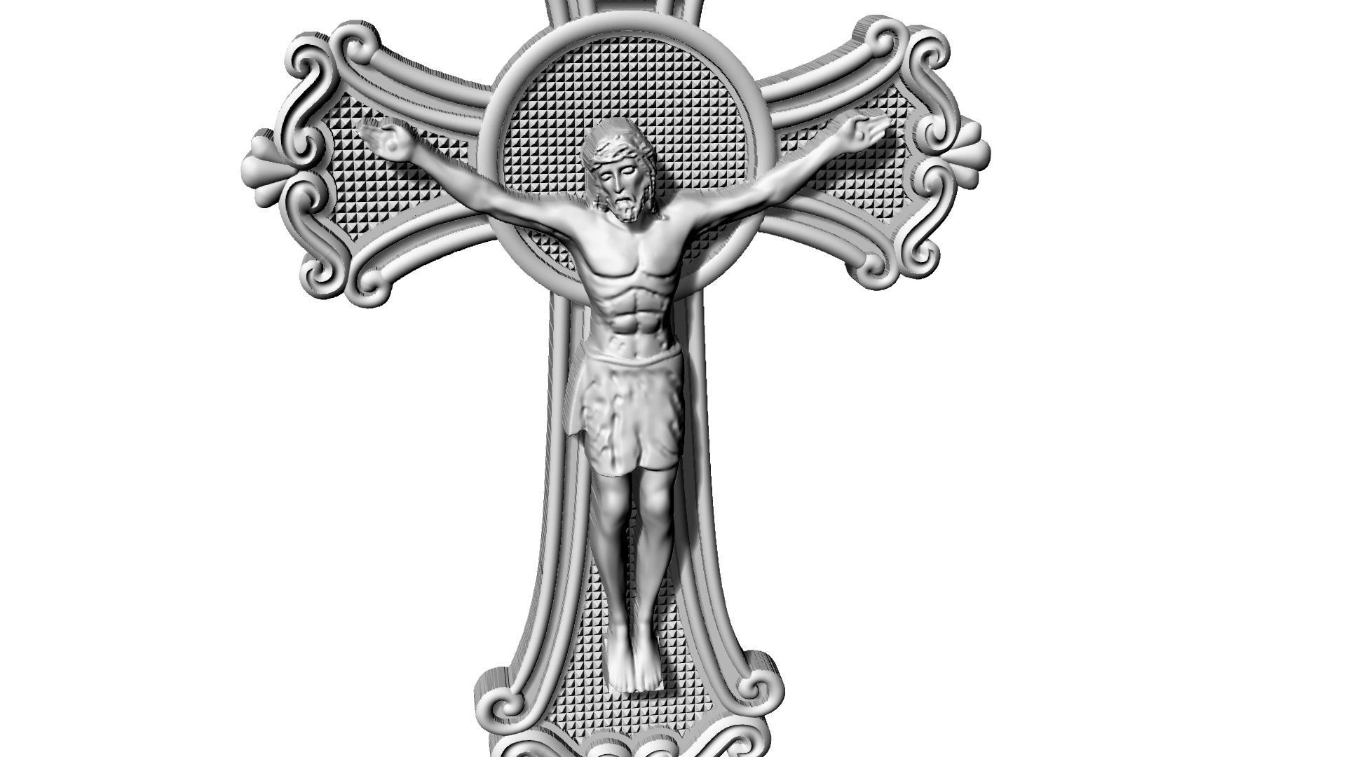 Jesus Cross Inri Pendant 3D model 3D printable | CGTrader