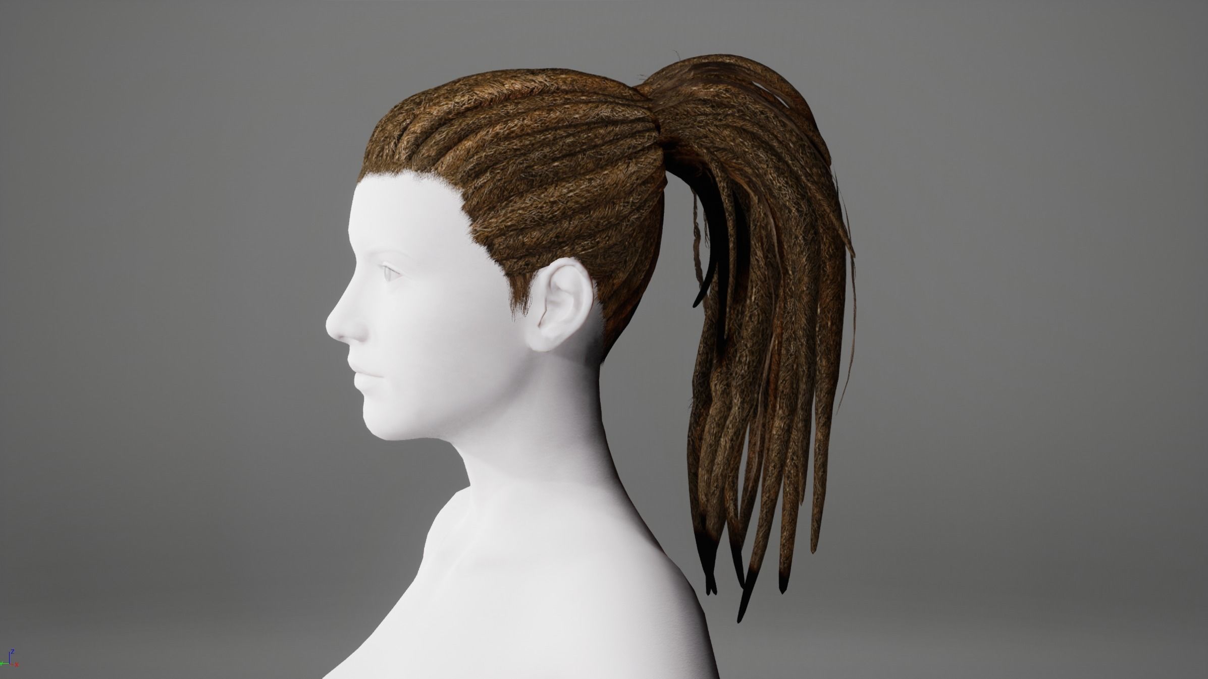 Realistic Dreads Hair Rasta free VR / AR / low-poly 3D model rigged ...