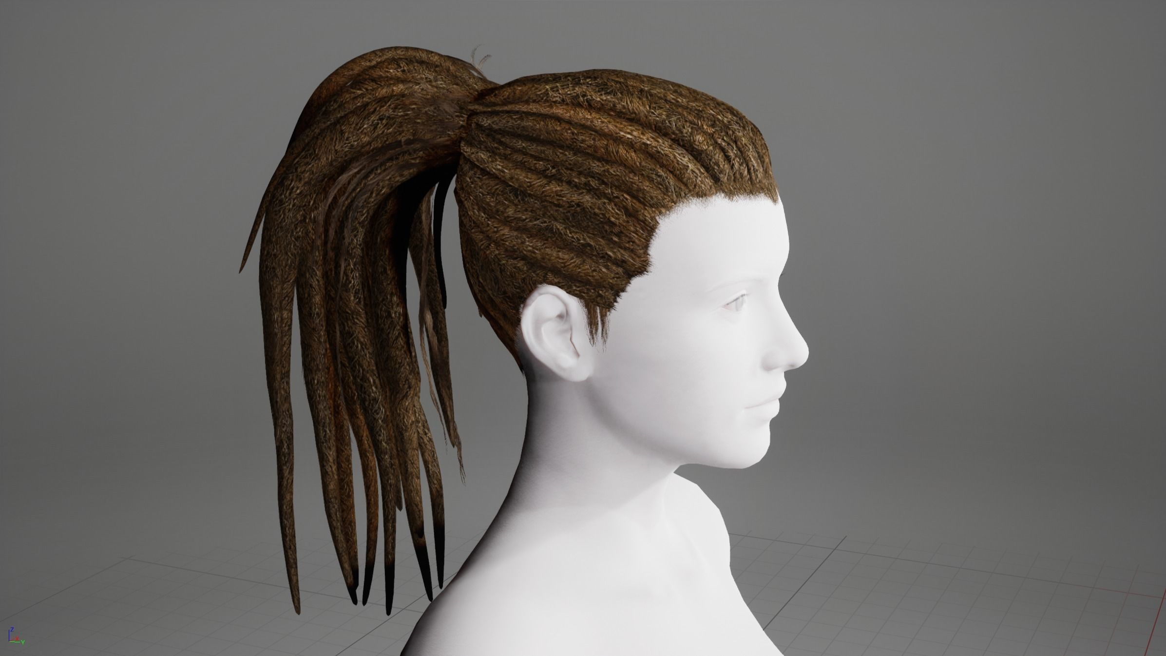 Realistic Dreads Hair Rasta free VR / AR / low-poly 3D model rigged ...