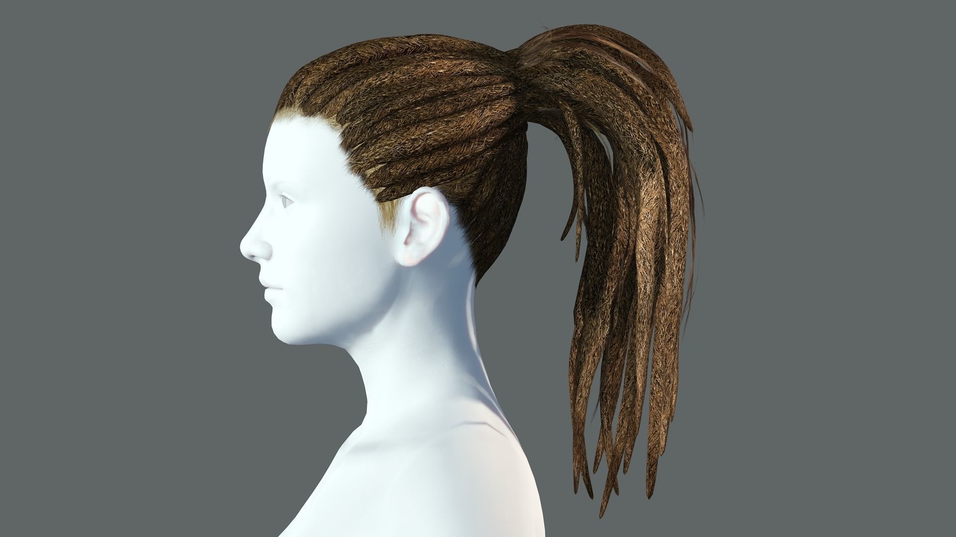Realistic Dreads Hair Rasta free VR / AR / low-poly 3D model rigged ...