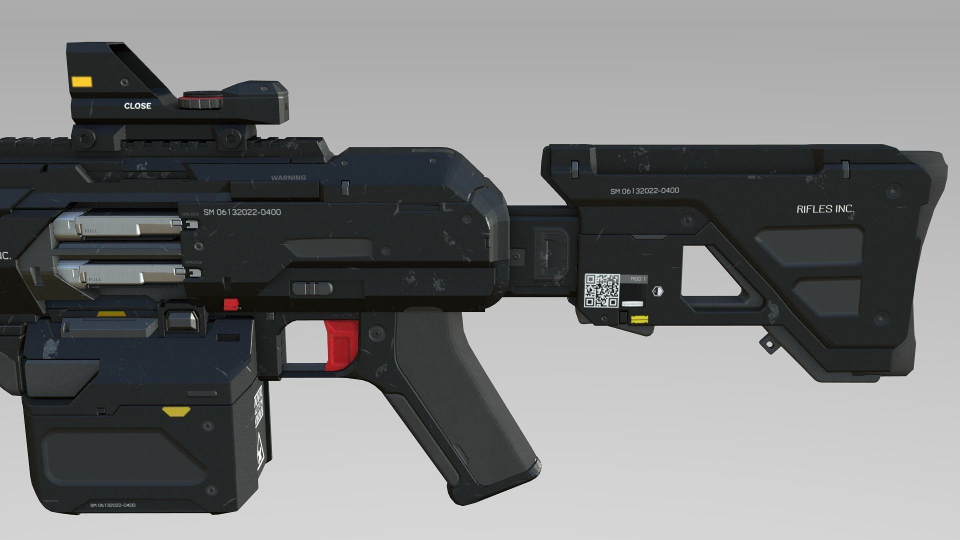 3D model Assault Rifle Concept VR / AR / low-poly | CGTrader