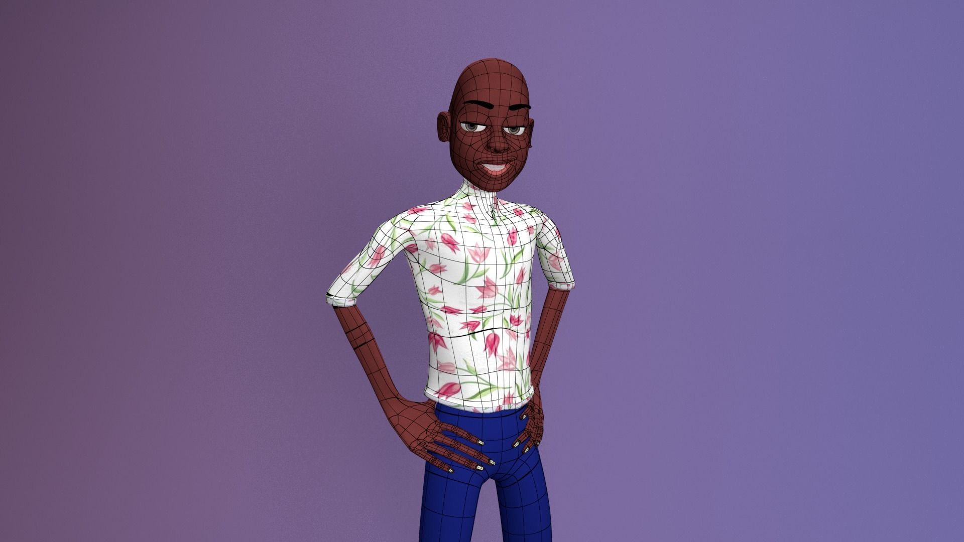 Stylized male character Rig free 3D model rigged | CGTrader