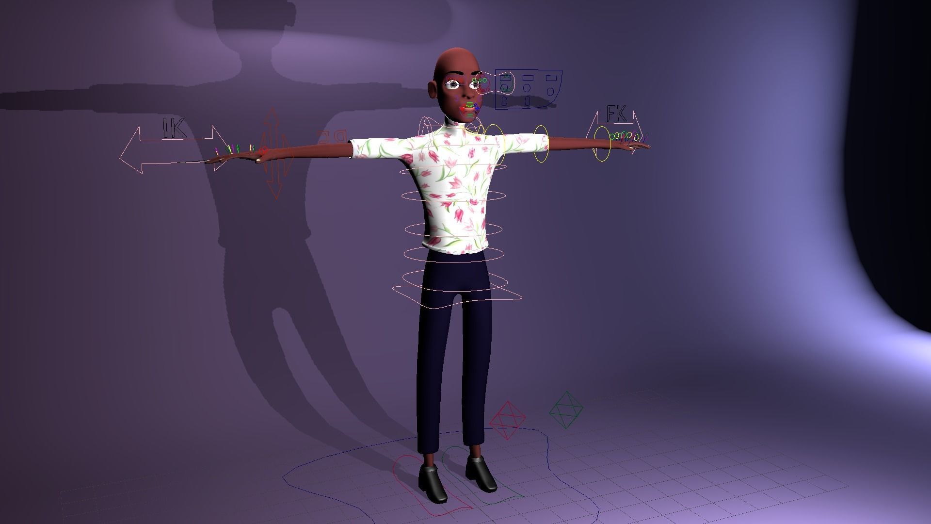 Stylized male character Rig free 3D model rigged | CGTrader