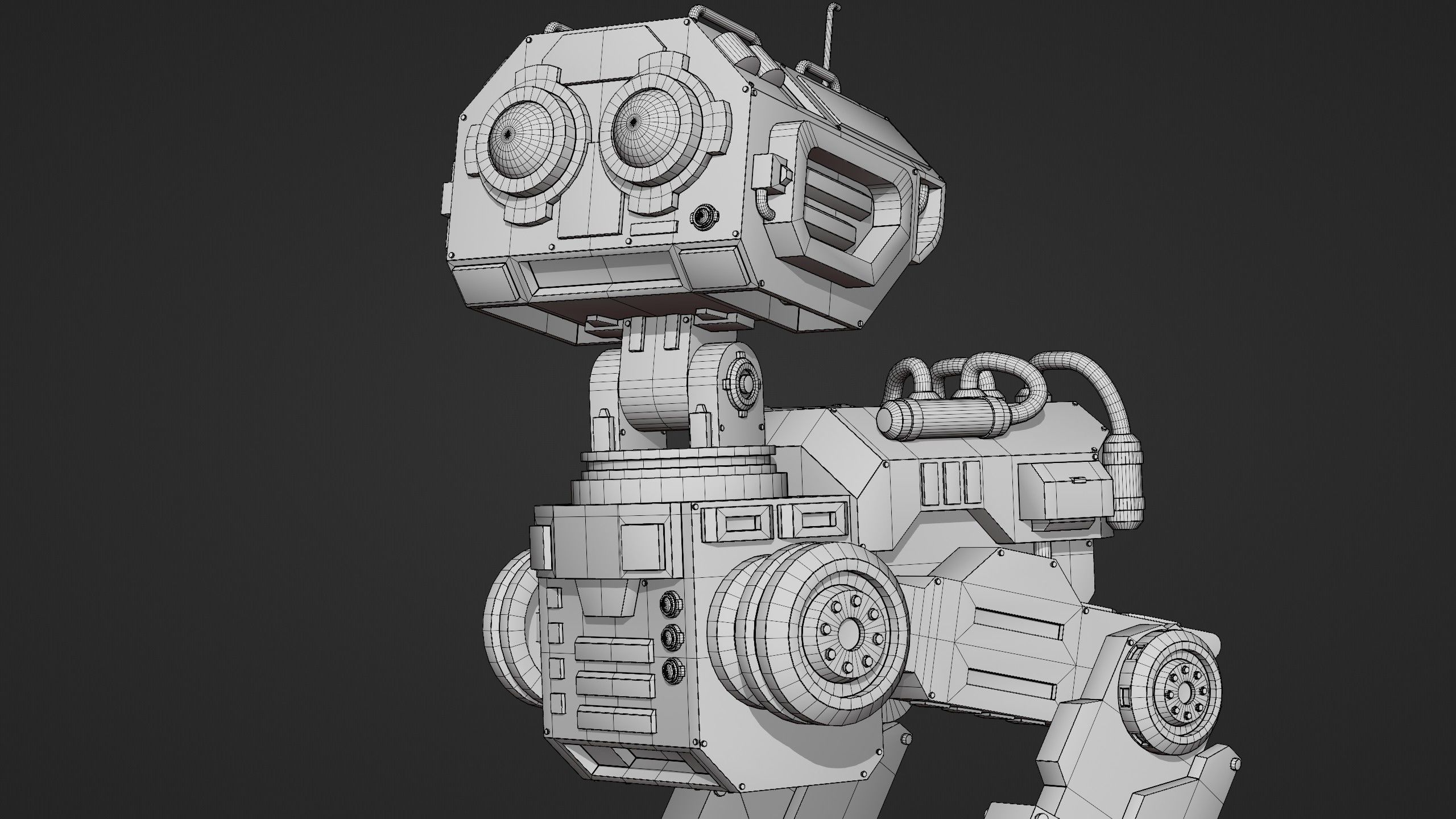 Sci-Fi Mech Robot - Rigged - Blender Eevee 3D model animated rigged ...
