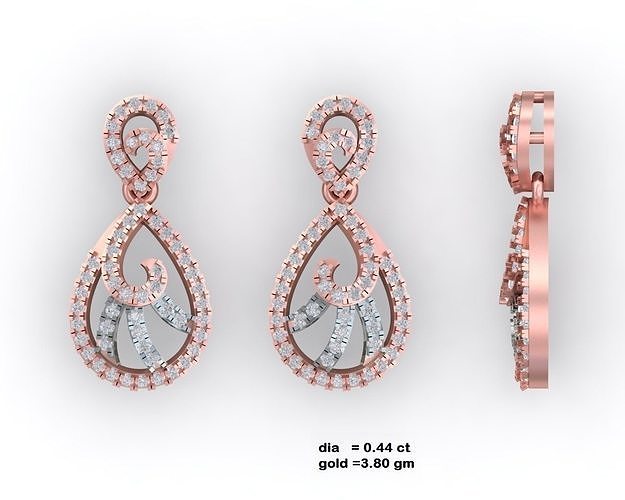 Luxury earrings for 3D printing 3D model 3D printable | CGTrader