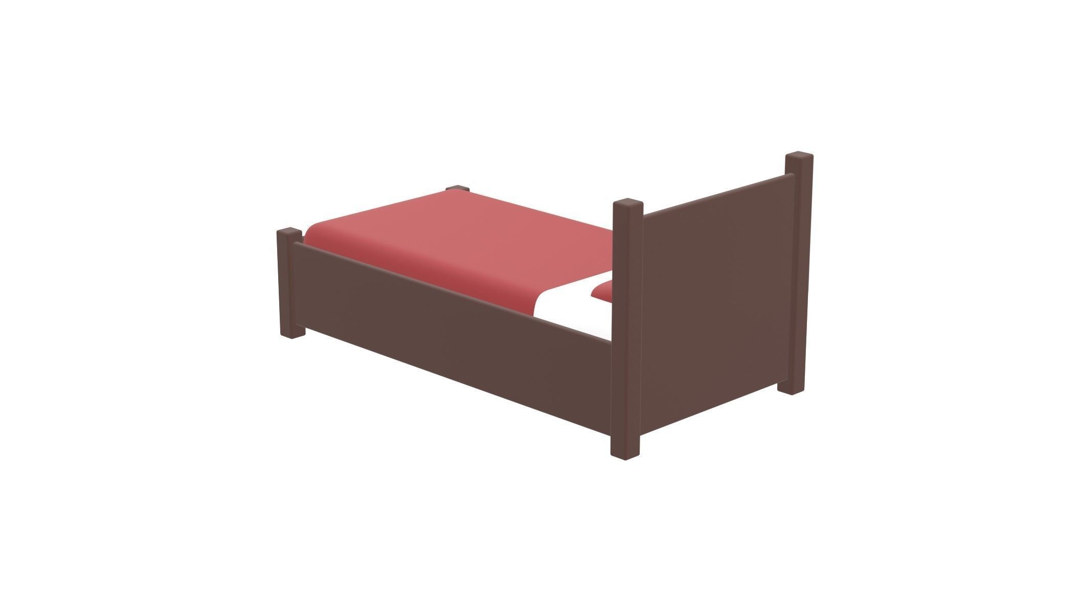 Bed bedstead doss kip free 3D model | CGTrader
