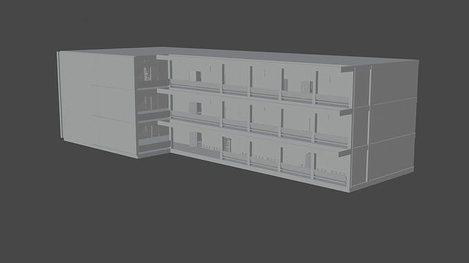 School Building 3D free 3D model | CGTrader