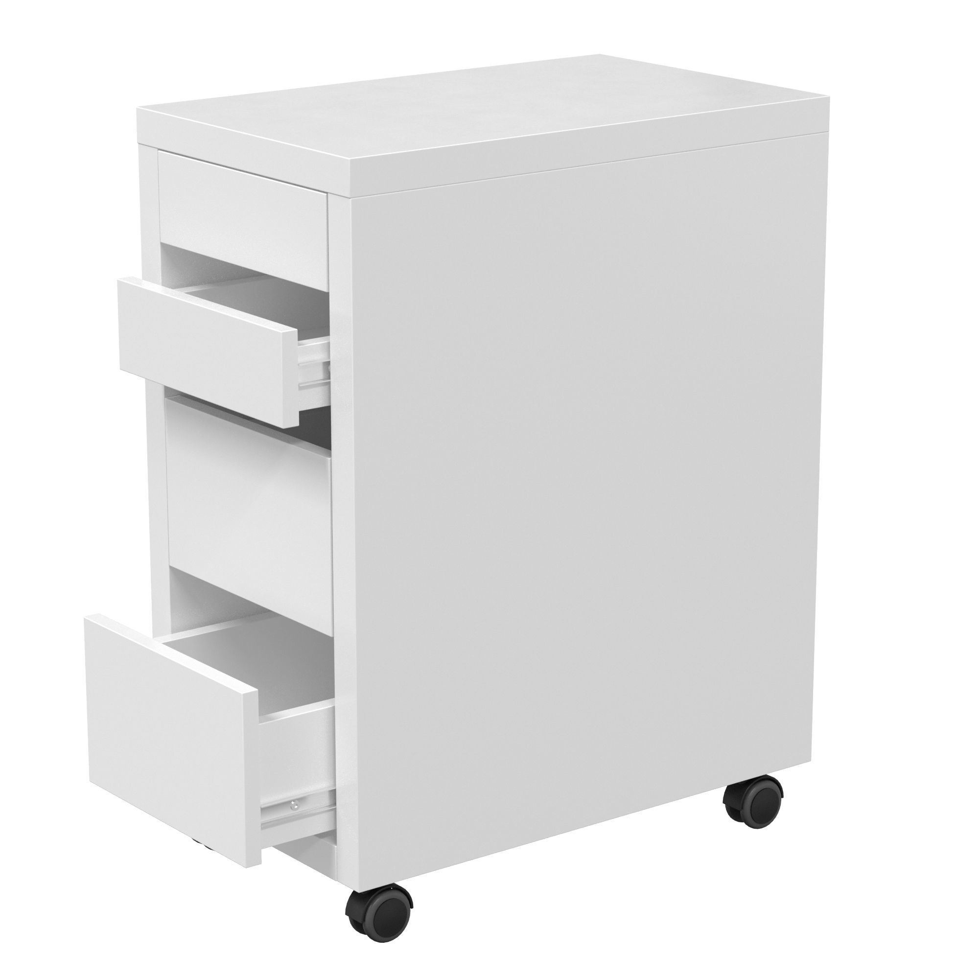 IKEA MICKE MICKE Cabinet with drawers on wheels 3D model | CGTrader
