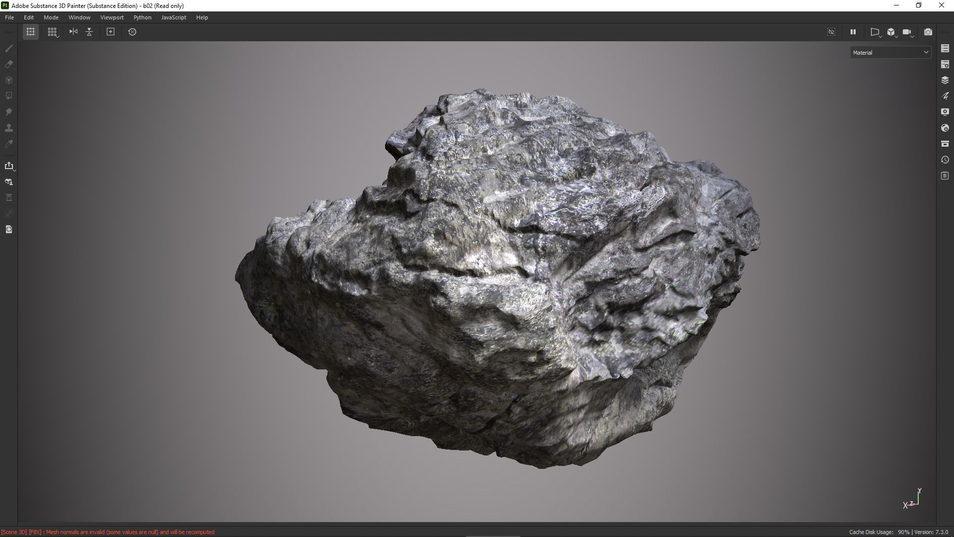 rock midpoly a01 3D model | CGTrader
