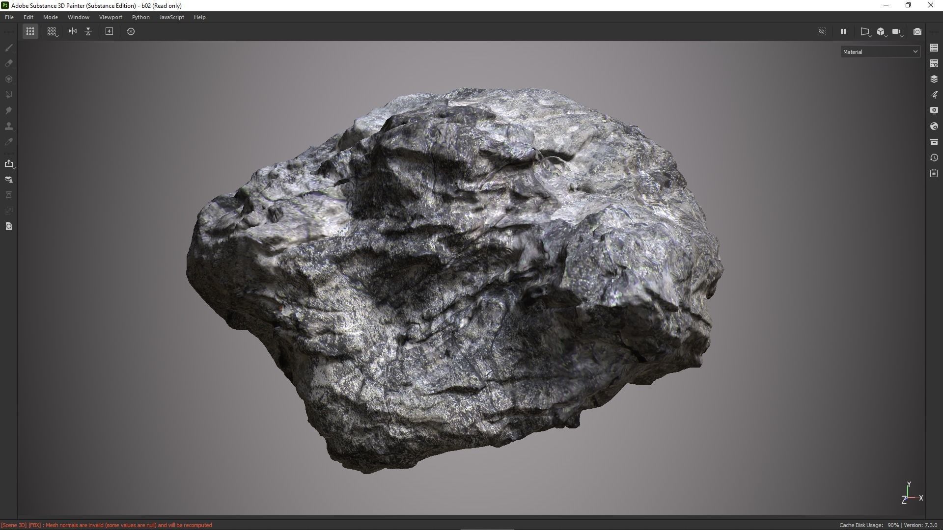 rock midpoly a01 3D model | CGTrader