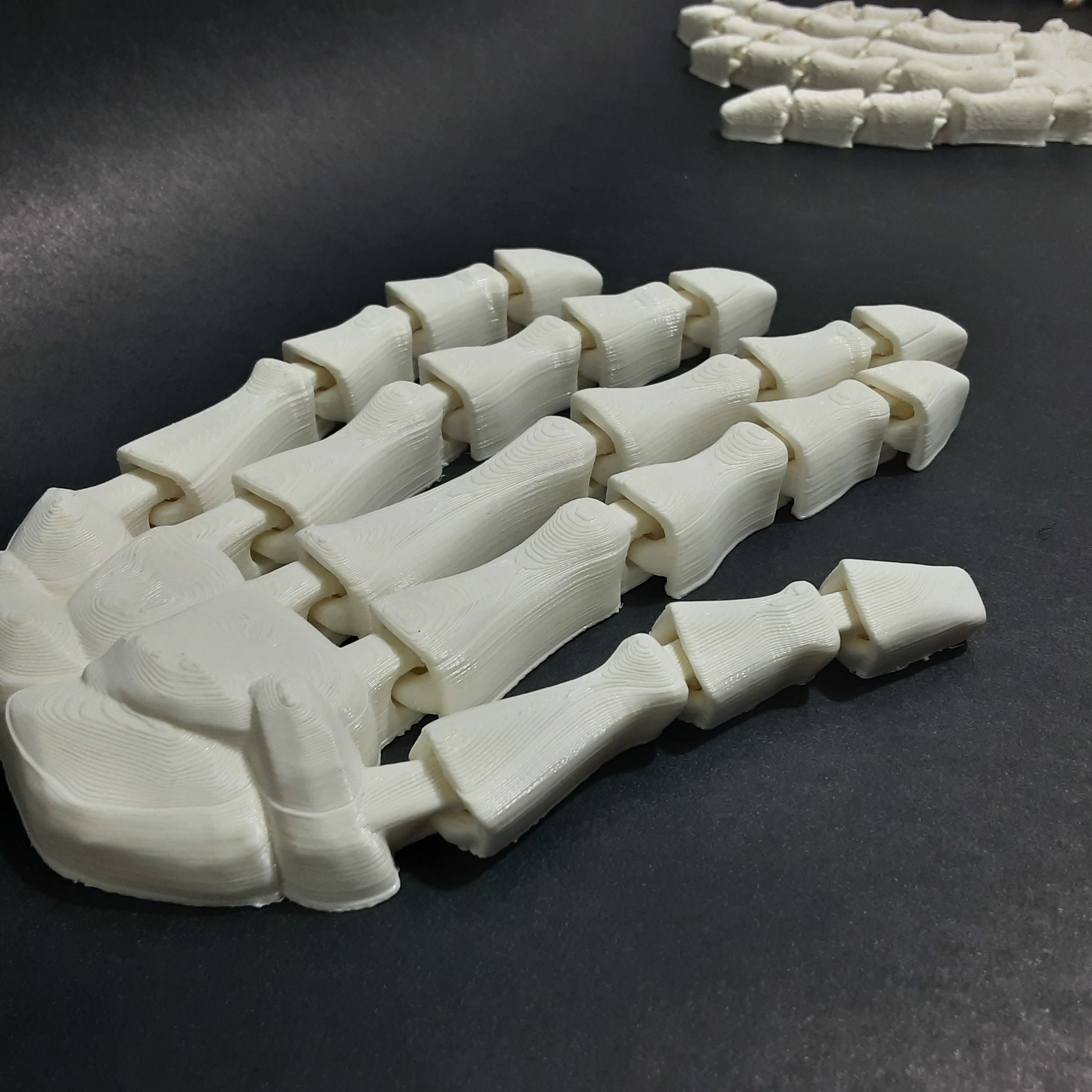 Skeleton hand flexible print-in-place no supports needed 3D model 3D ...