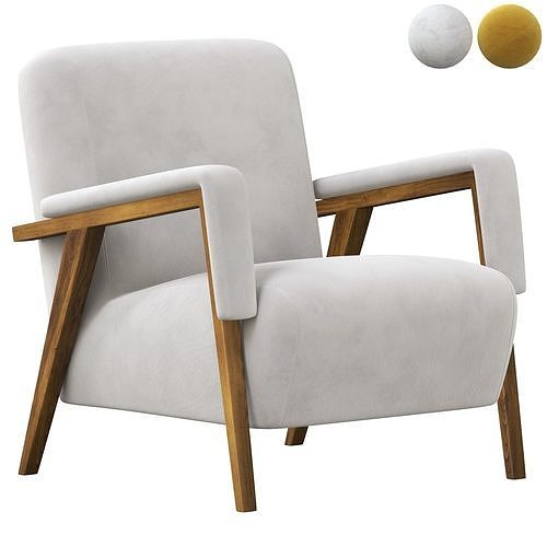 modern comfy armchair 3D model | CGTrader