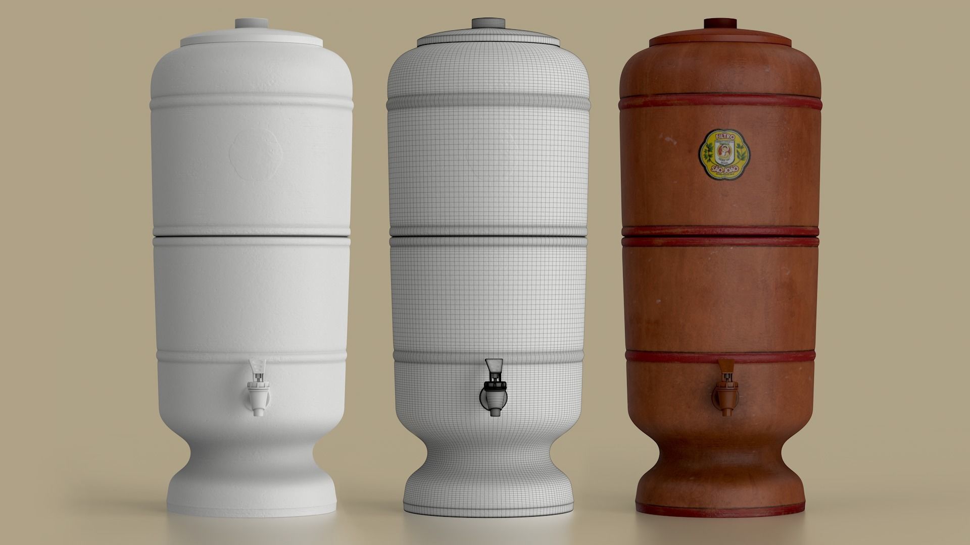 Famous Brazilian clay filter 3D model | CGTrader