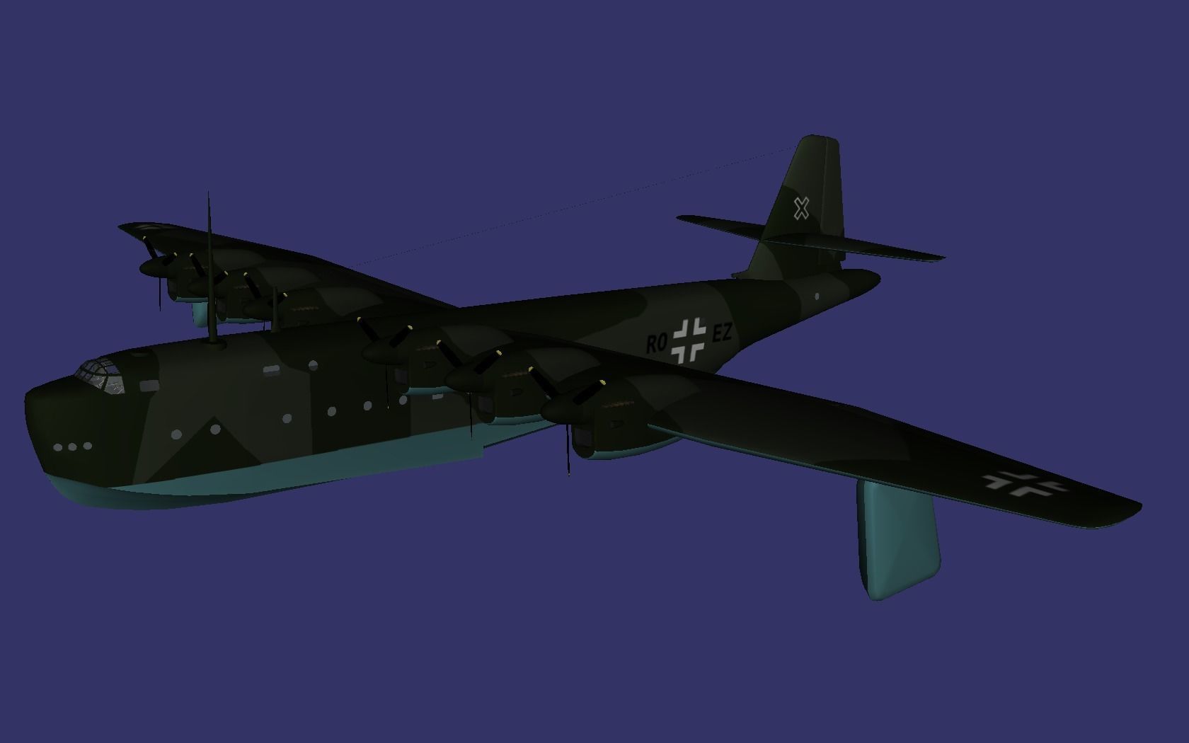 Blohm und Voss BV 238 free VR / AR / low-poly 3D model | CGTrader