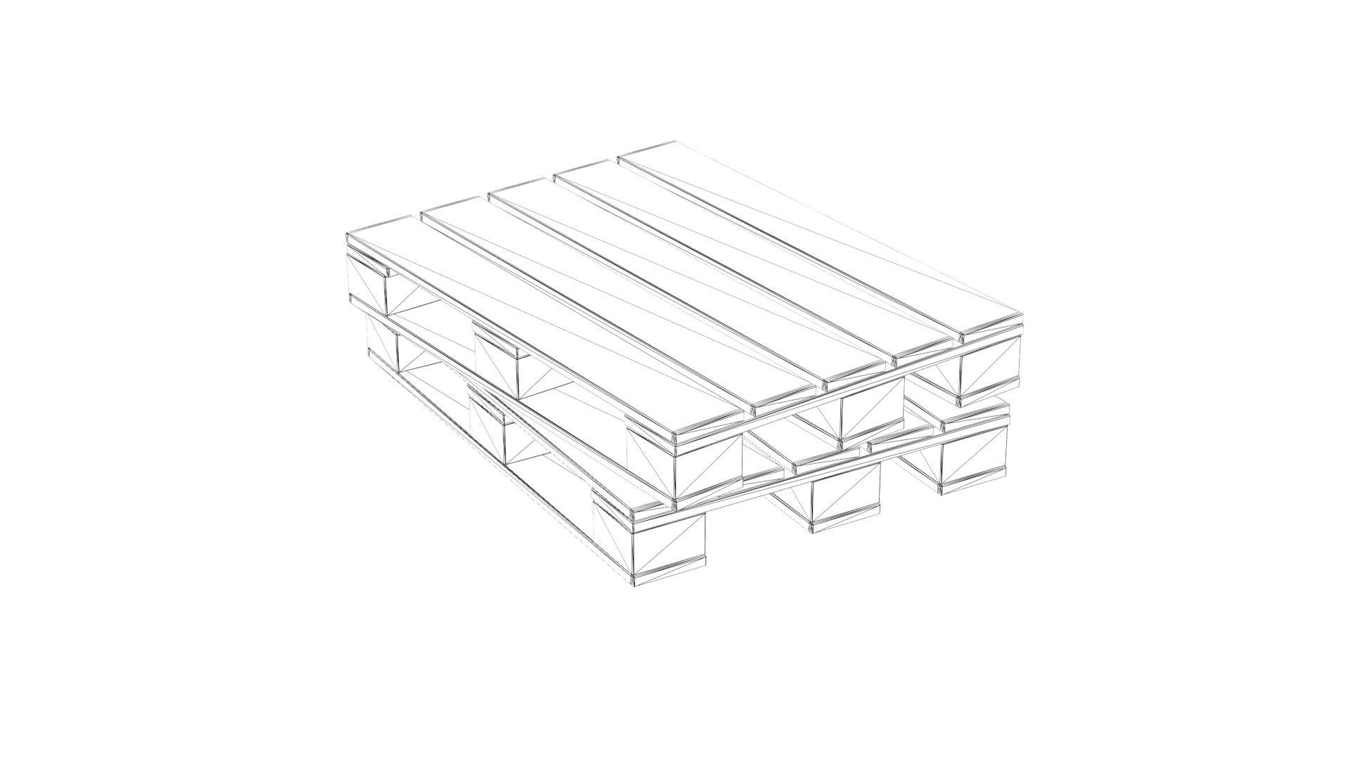 3D model 4K textures Shelves Pallet Rack Low-poly VR / AR / low-poly ...