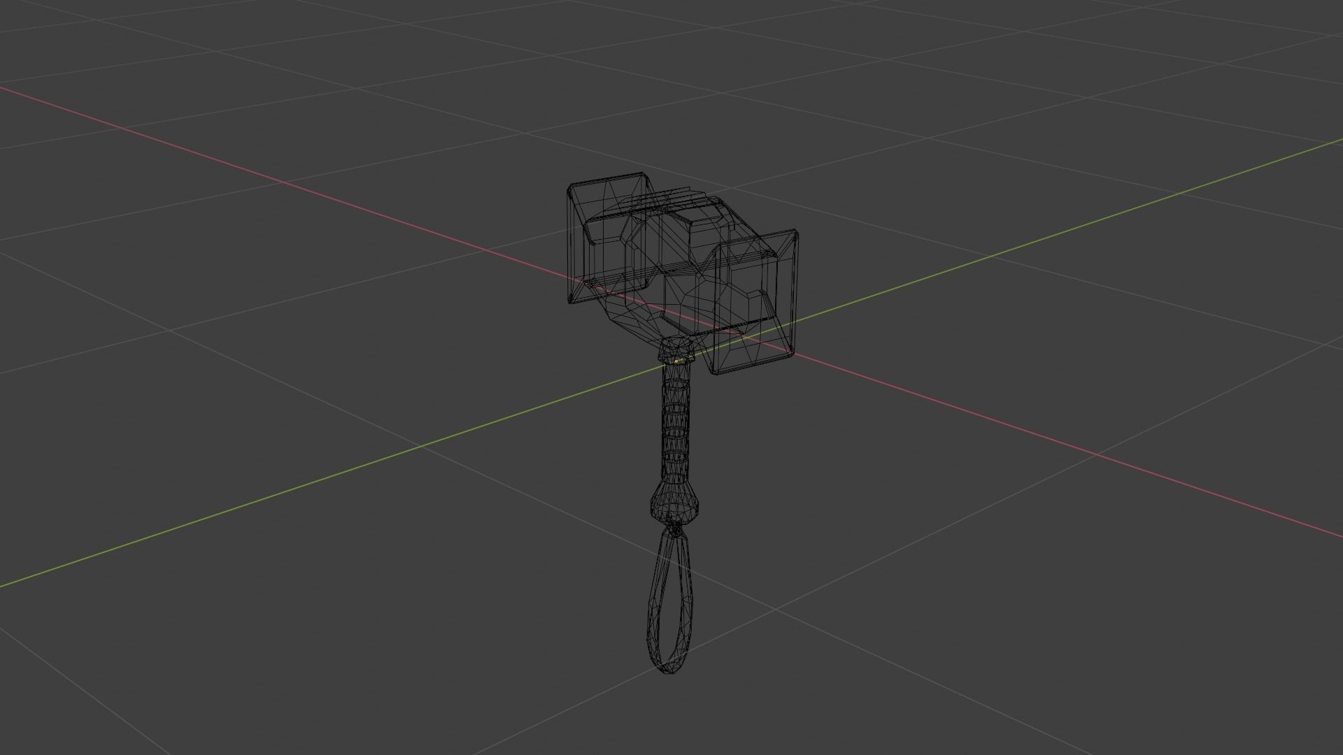 Mjolnir 3D model hammer with shadow free VR / AR / low-poly 3D model ...