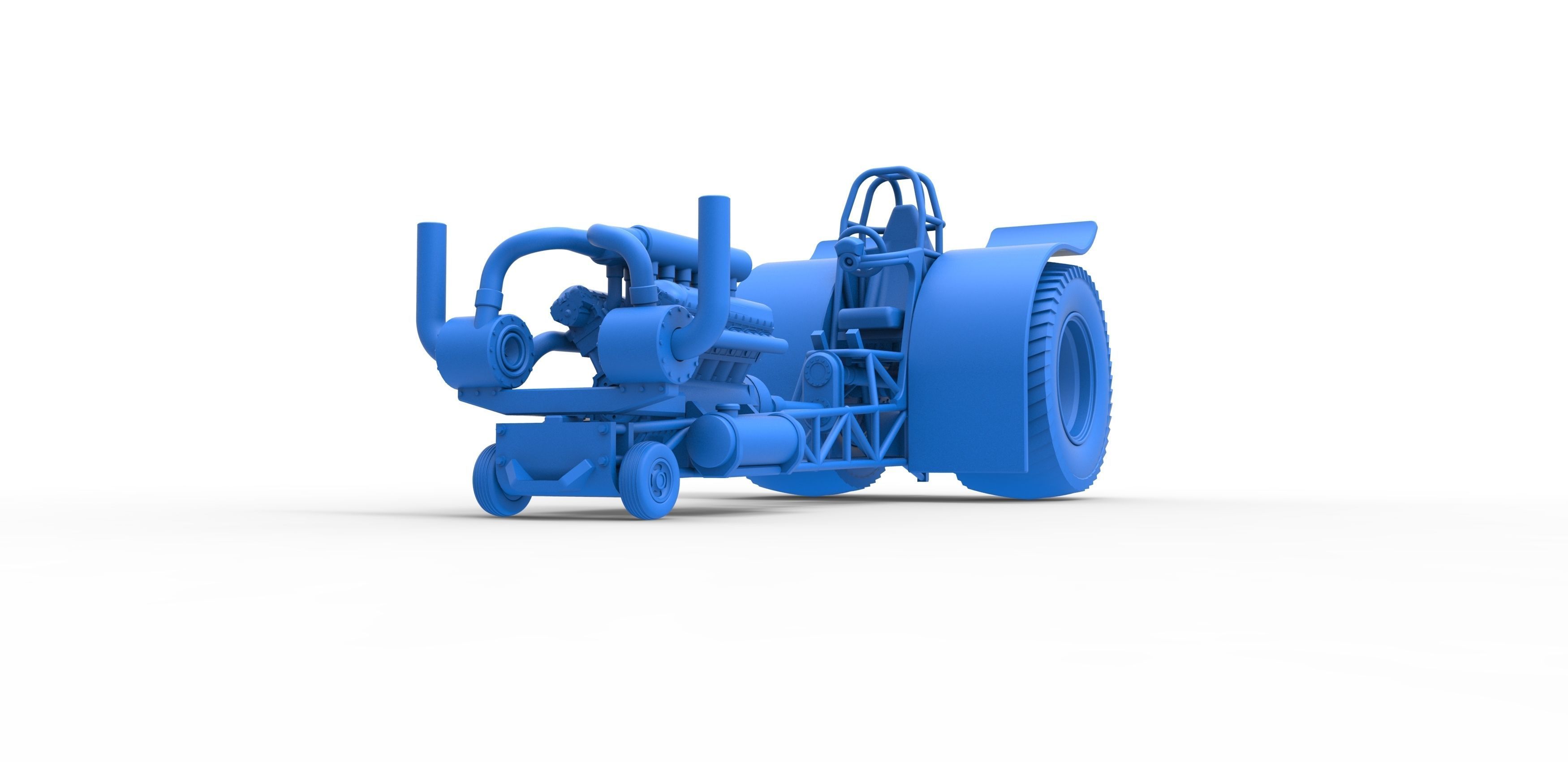 Pulling tractor with turbo engine V12 Scale 1 to 25 3D model 3D ...