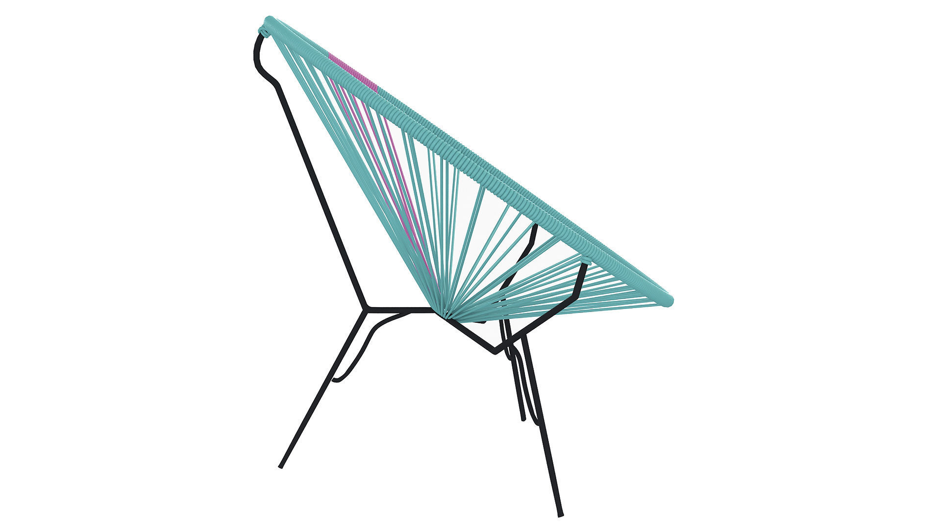 Acapulco blue round chair autentic 3D model | CGTrader