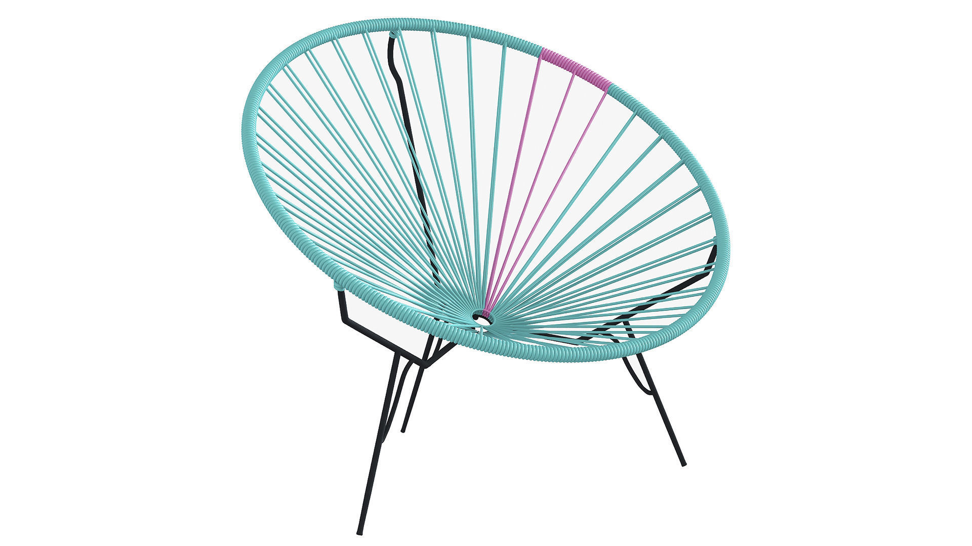 Acapulco blue round chair autentic 3D model | CGTrader
