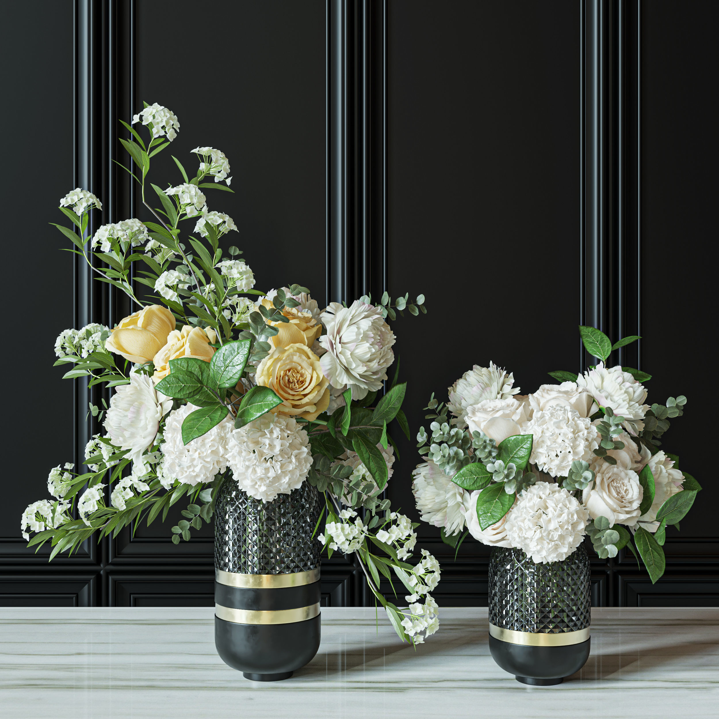 Flower Set 040 3D model | CGTrader