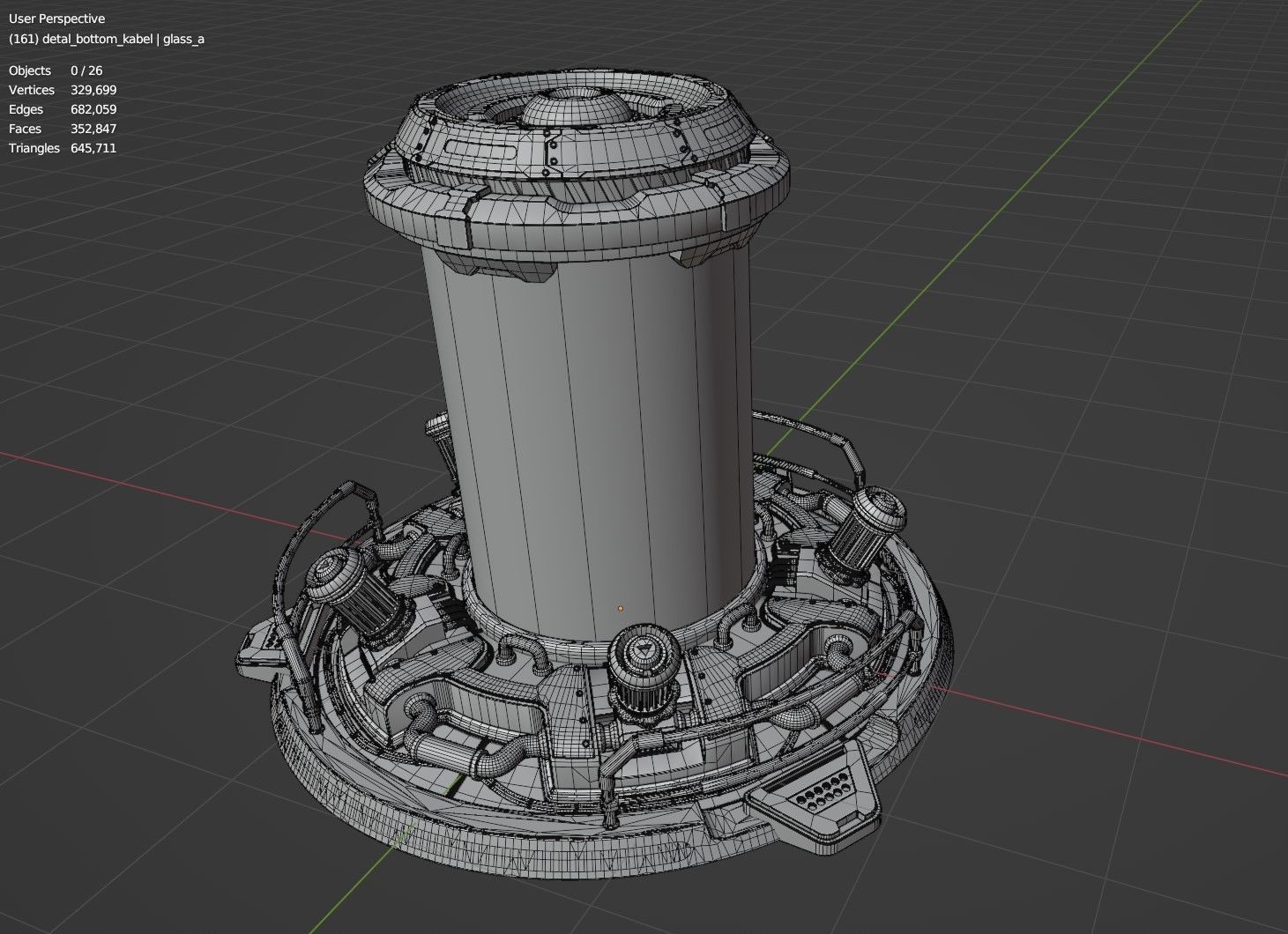 Highpoly capsule for laboratory large flask green bulb 3D model | CGTrader