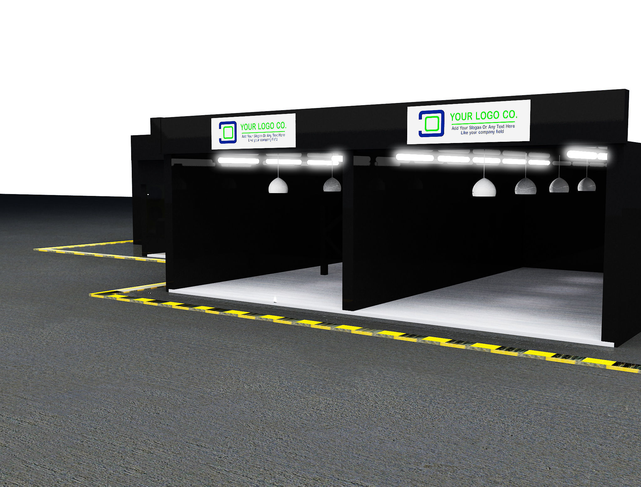 Car service entrance logo sign a609 3D model | CGTrader