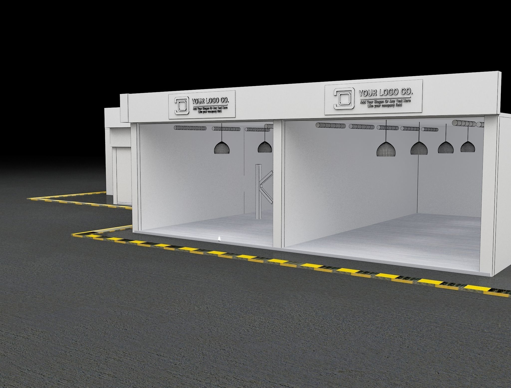 Car service entrance logo sign a609 3D model | CGTrader