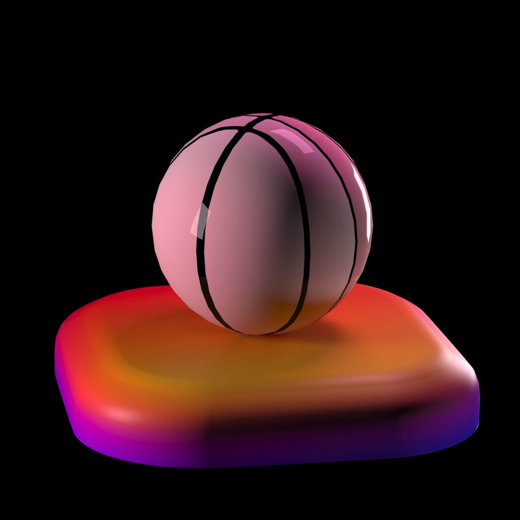 3D model Dribble logo Icon Low-poly 3D model VR / AR / low-poly | CGTrader