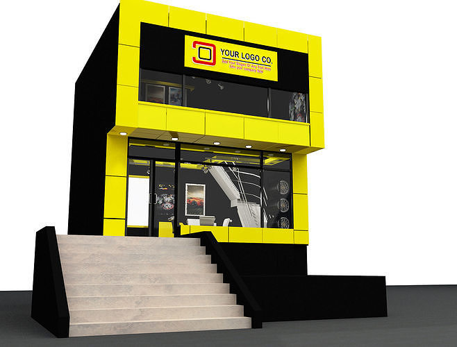 Car service entrance logo sign a610 3D model | CGTrader