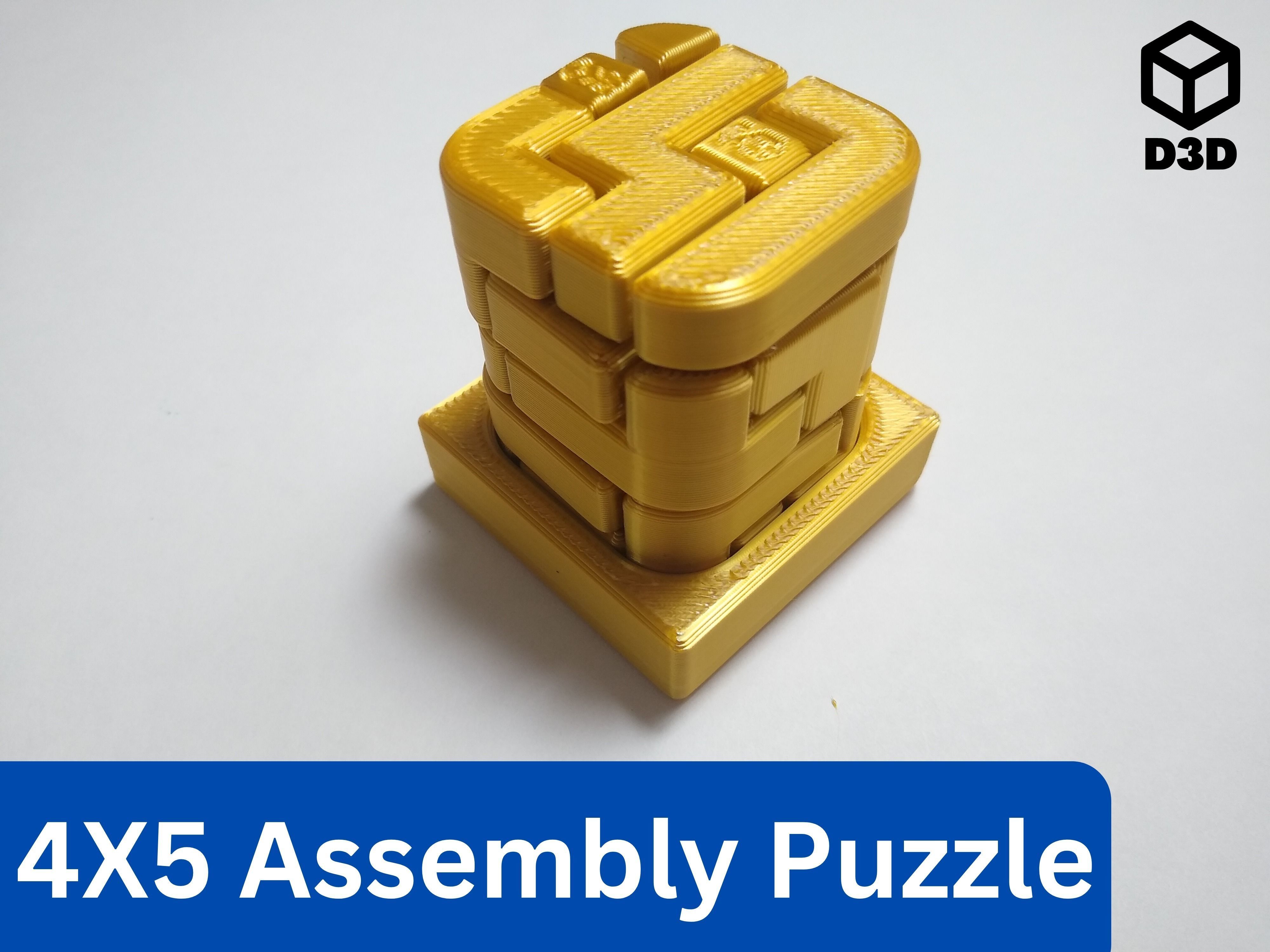 4X5 Assembly Puzzle free 3D model 3D printable | CGTrader
