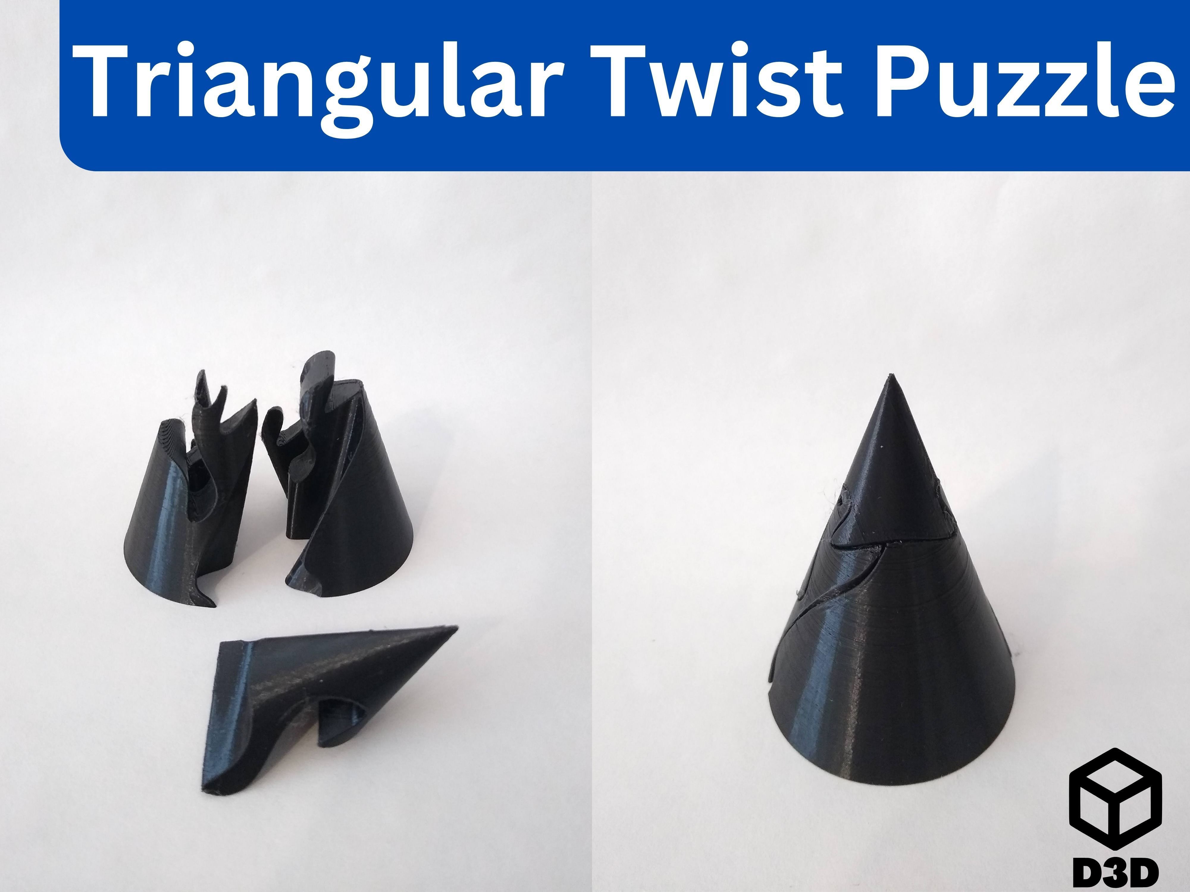 Triangular Twist Puzzle free 3D model 3D printable | CGTrader